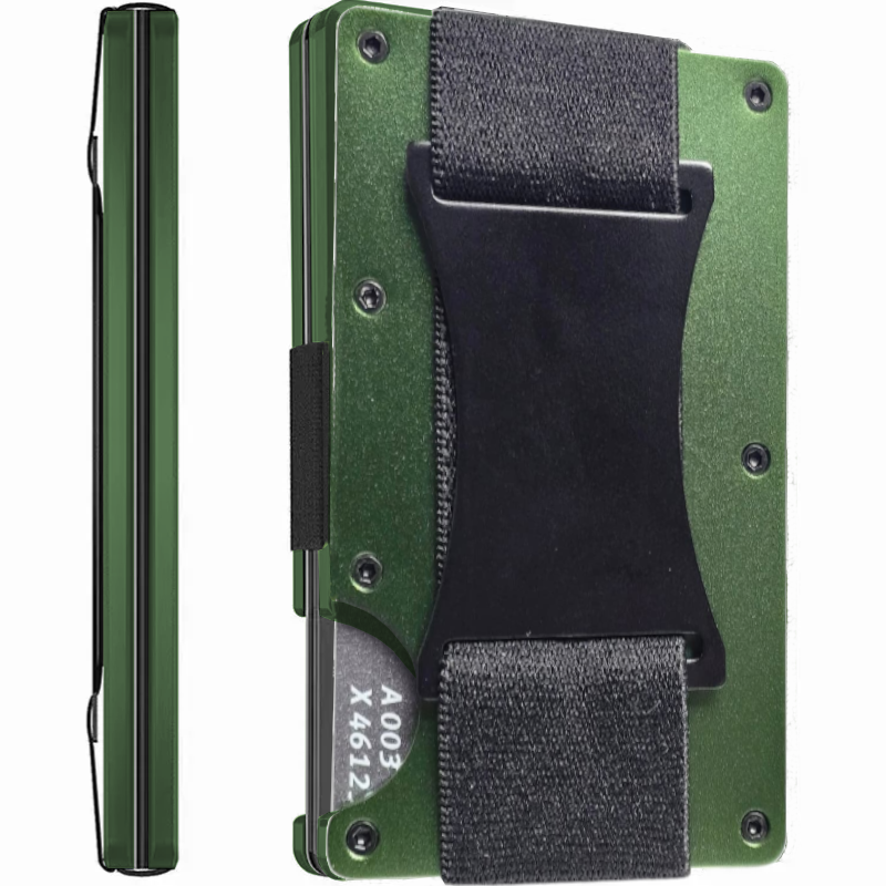 Men's RFID Blocking Slim Money STRAP Clip Wallet Card ID Holder Thin ...