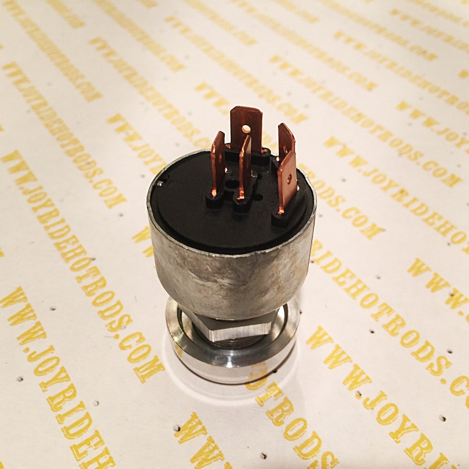 Hot Rod Compact Keyed Ignition Dashboard Switch with Polished 'Art Deco ...