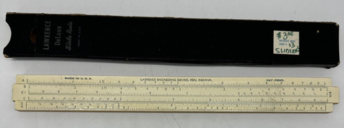 Lawrence Engineering Vintage 10-B Wooden Slide Rule Made in USA Peru ...