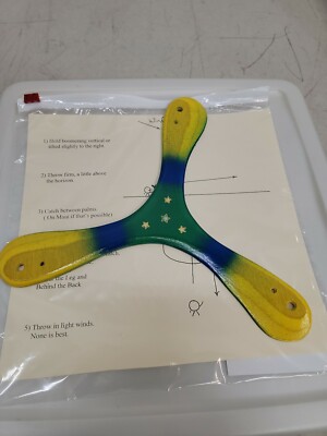 Wood Boomerang Handmade Three leaf Outdoor UFO tri blade 3 sided ...
