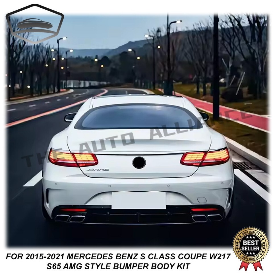 For 2015-2021 Mercedes Benz S Class Coupe W217 S65 AMG Style Bumper ...