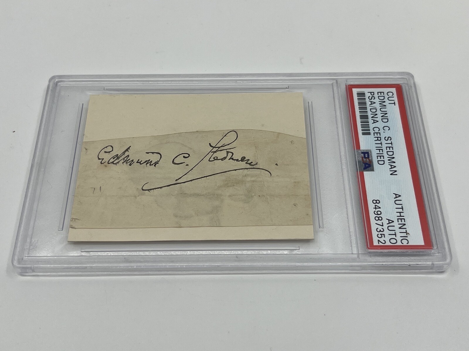 Edmund Clarence Stedman Poet Author Critic Signed Autograph Cut PSA DNA ...