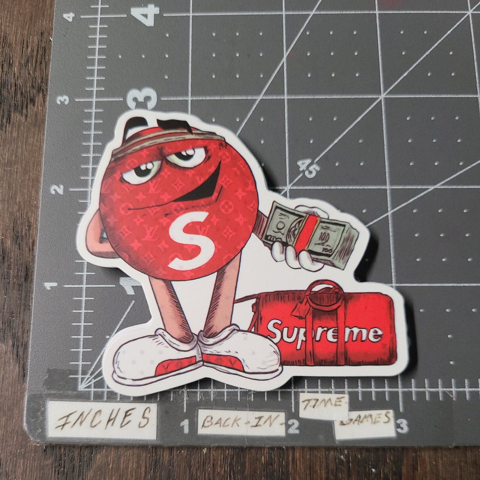Red M&M Adult Humor Skateboard Laptop Guitar Phone Sticker Mat70 | eBay