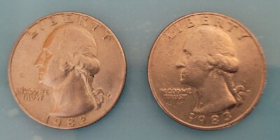 Quarter Roll 1982 1983 Mixed Circulated Roll both P & D Mints | eBay