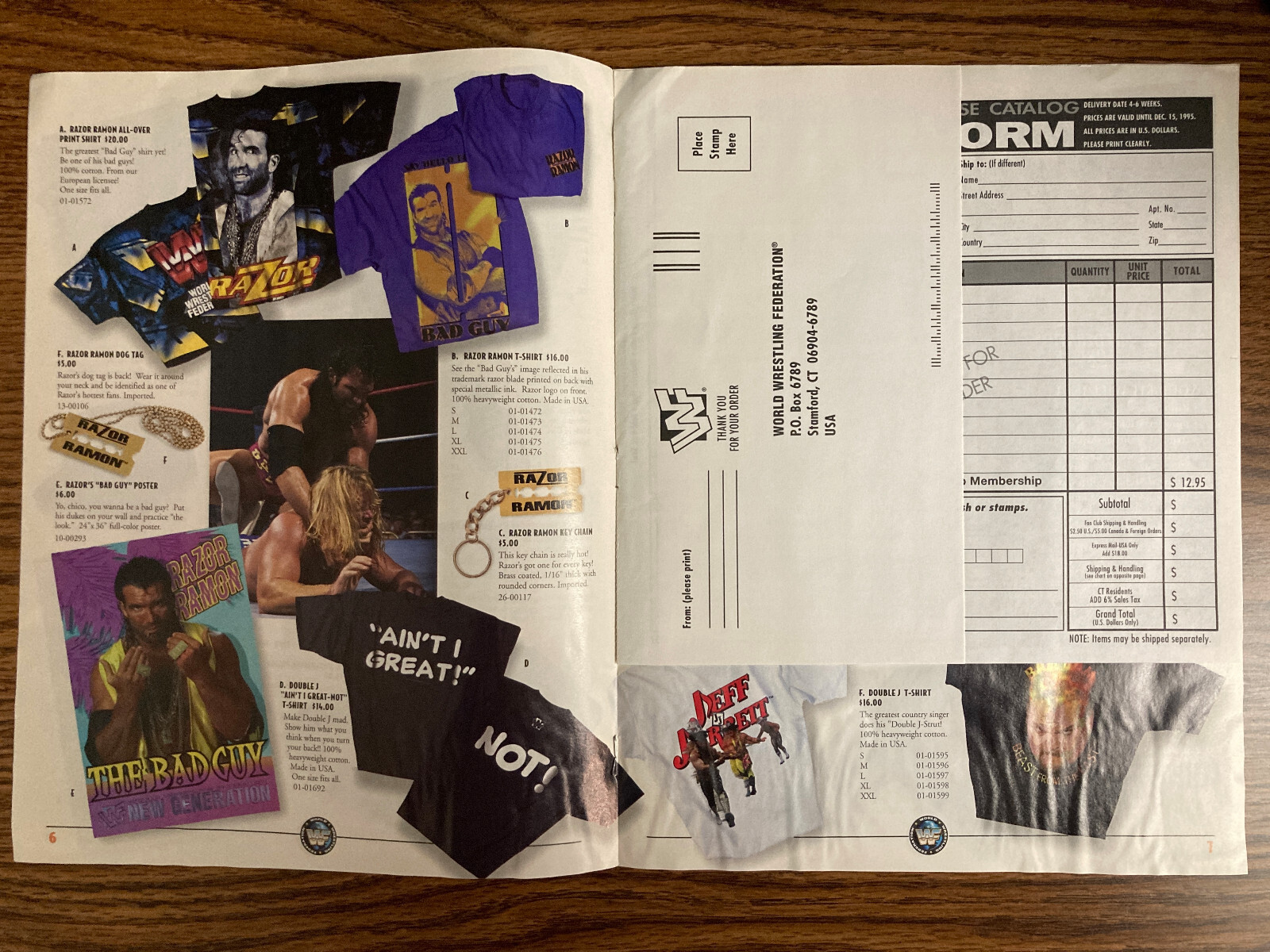 AUTHENTIC! - WWF 1995 Fall MERCHANDISE CATALOG! - See photos! WWE Shop ...