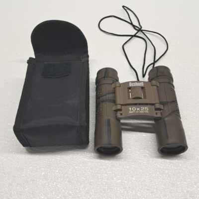 Bushnell 10x25 Binoculars w/Case Camouflage Binoculars 302 ft at 1000 ...