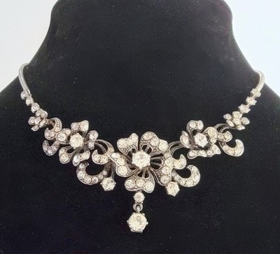 Antique Edwardian 935 Silver Paste Necklace – Continental European | eBay