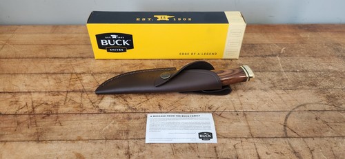 Buck 192 Vanguard Fixed Blade Hunting Knife 420HC Walnut Belt Sheath ...