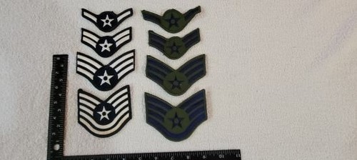 LOT OF 8 US AIR FORCE RANK PATCHES - E2 / E3 / E4 E6 - VERY NICE ! | eBay