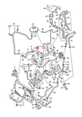Genuine VW Campmobile Typ2 Transp. LT Campmobile-T5 T6 Coolant Pipe ...
