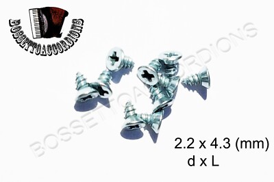 SET OF 10 Accordion Screws Flat Phillips Size 2.2 x 4.3 mm Parts | eBay