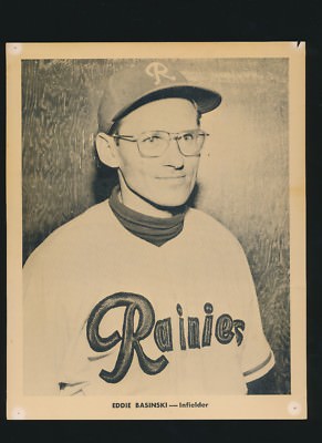 1957-58 Seattle Popcorn (PCL) 8x10 Premiums -EDDIE BASINSKI (Rainiers ...