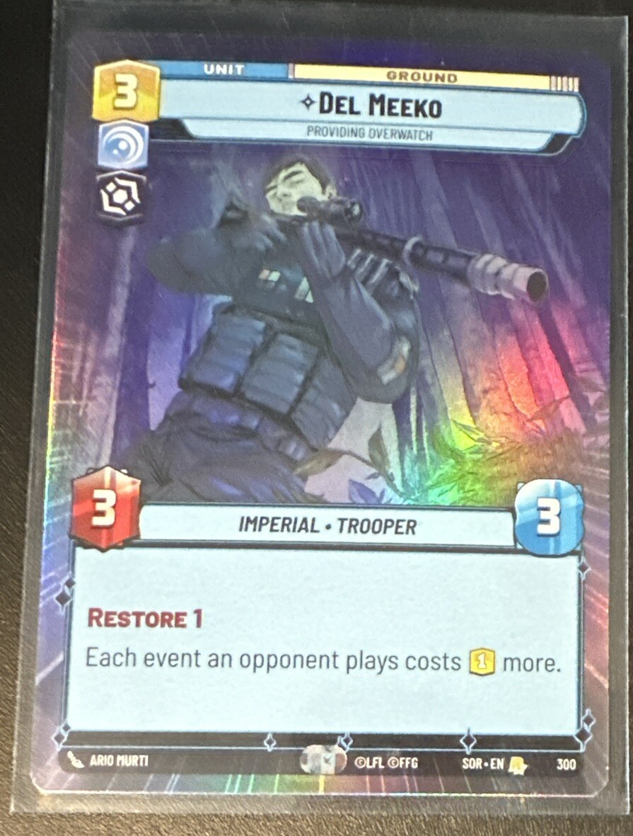 Star Wars Unlimited Spark of Rebellion Del Meeko Hyperspace FOIL Rare ...