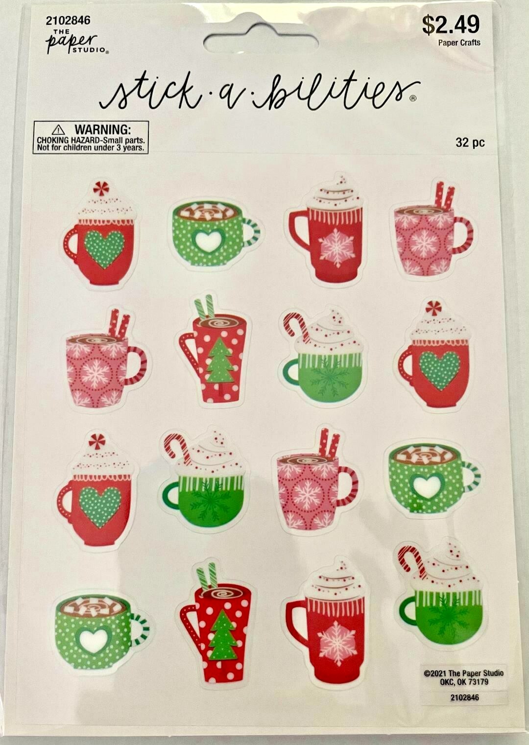 The Paper Studio Stickabilities CHRISTMAS Themed Stickers~U Choose ...