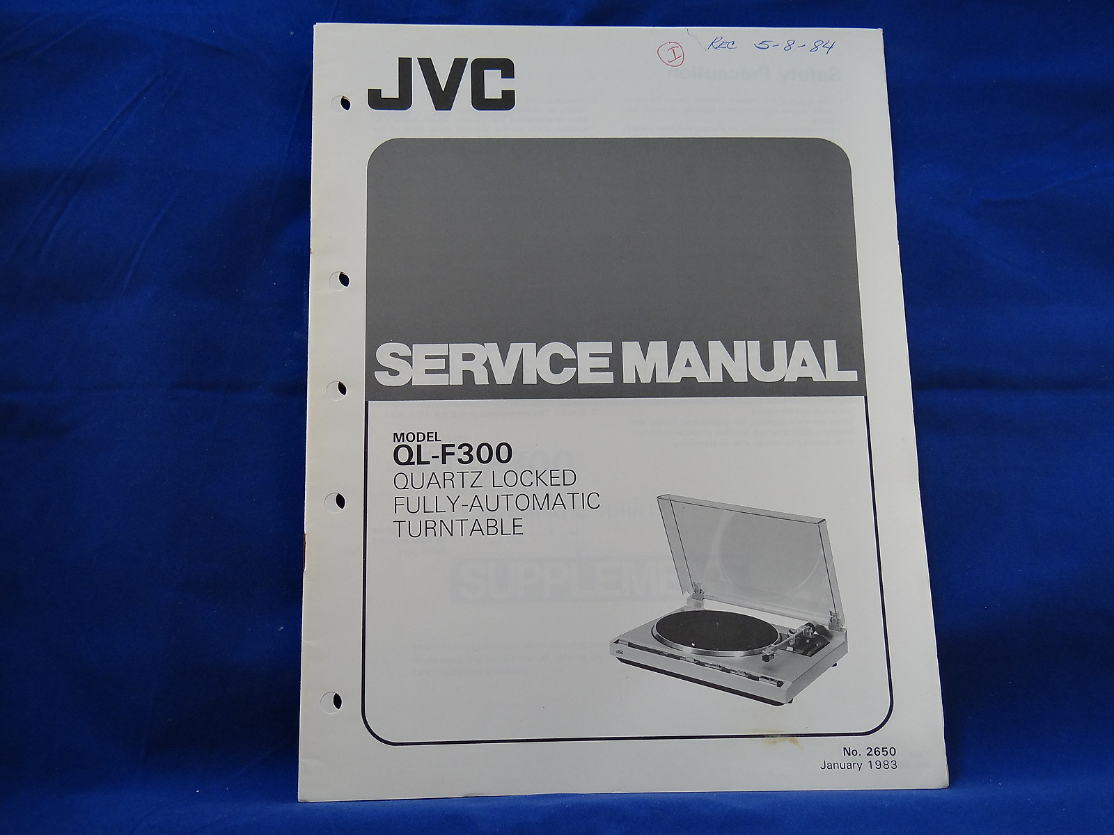 JVC QL-F300 Turntable Service Manual | eBay