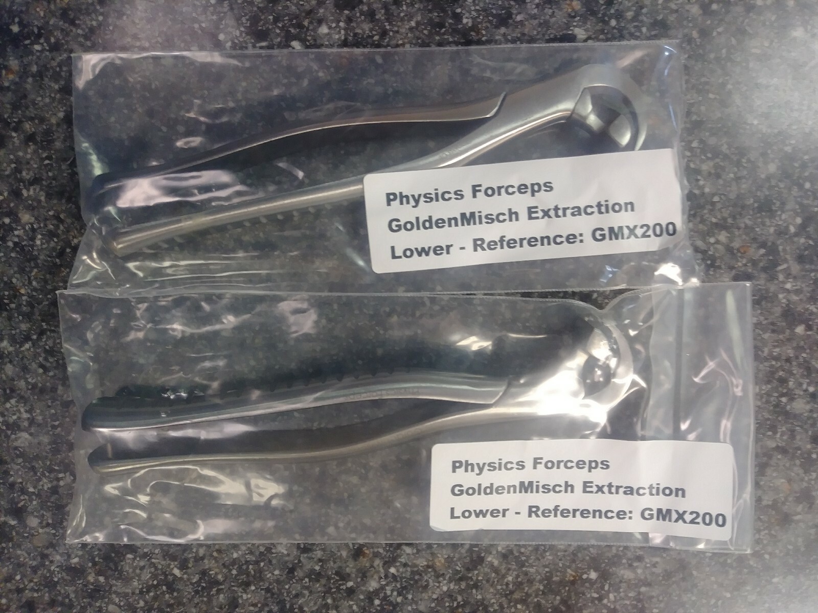 Lot of 2 Physics Forceps Golden Misch Extraction Lower GMX200 Authentic ...
