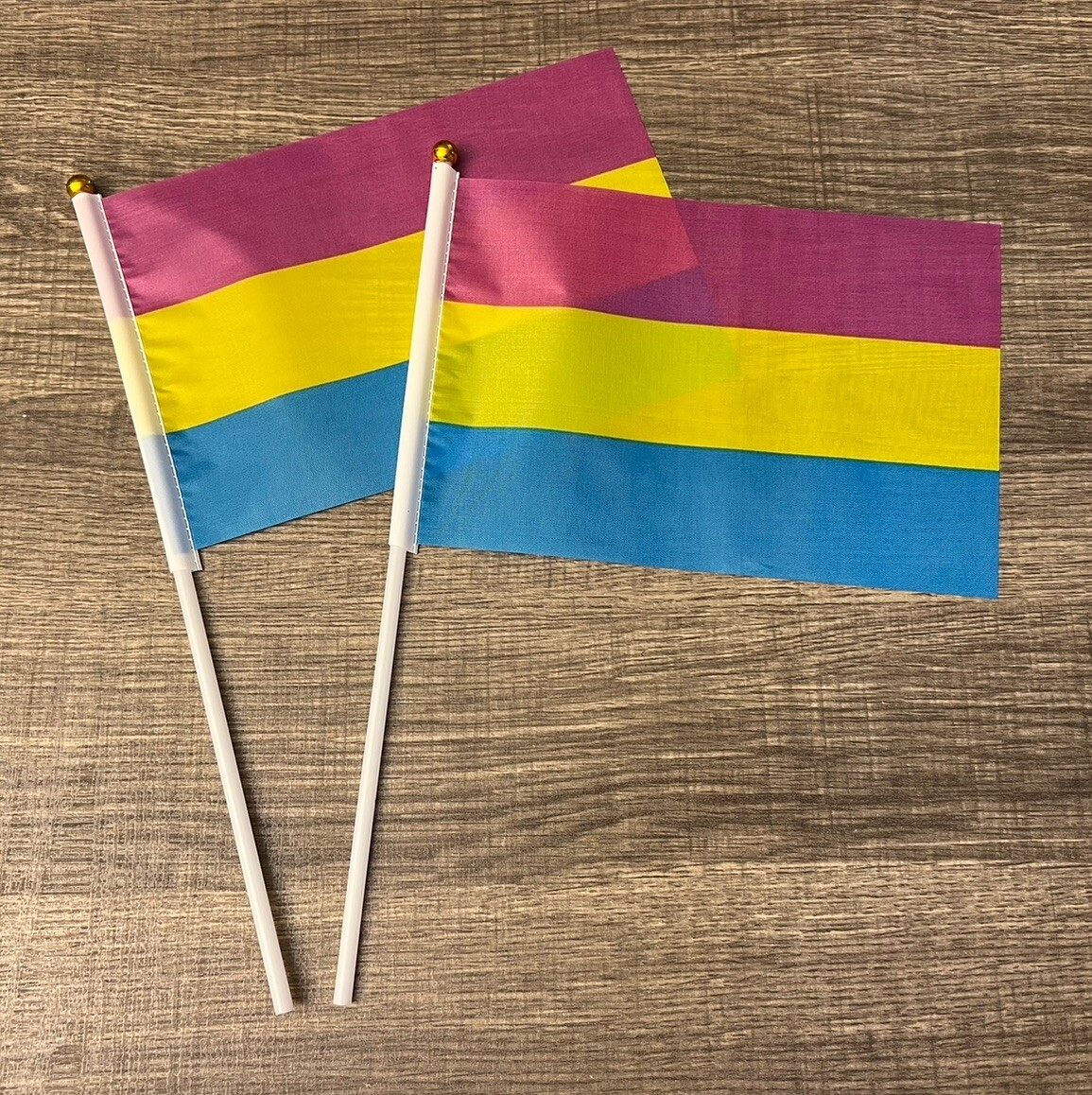 Pair Of (2) 8” X 5.5” Pride & LGBTQIA Pansexual (PAN) Hand Held Flags ...