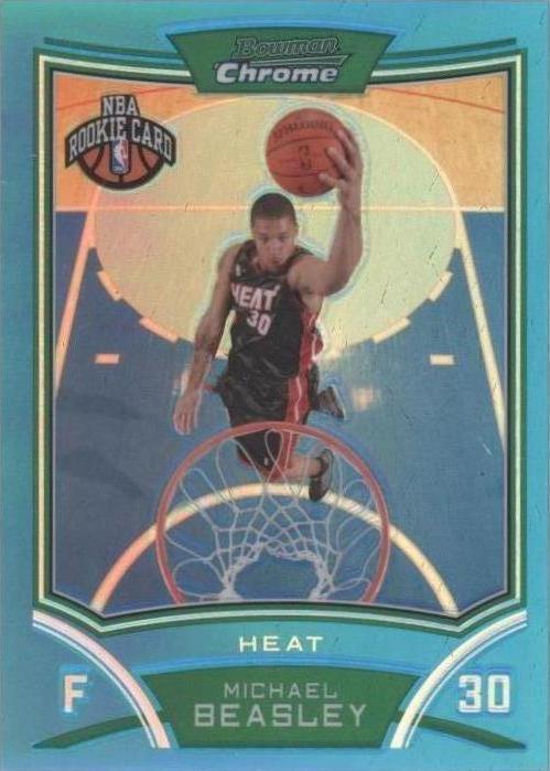 2008-09 Bowman Draft Picks & Stars - Chrome Rookie Michael Beasley #112 ...