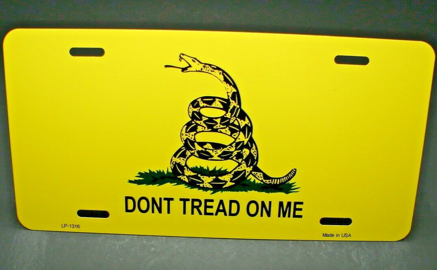 USA Made DON'T TREAD ON ME Metal Aluminum Car LICENSE PLATE TAG The ...
