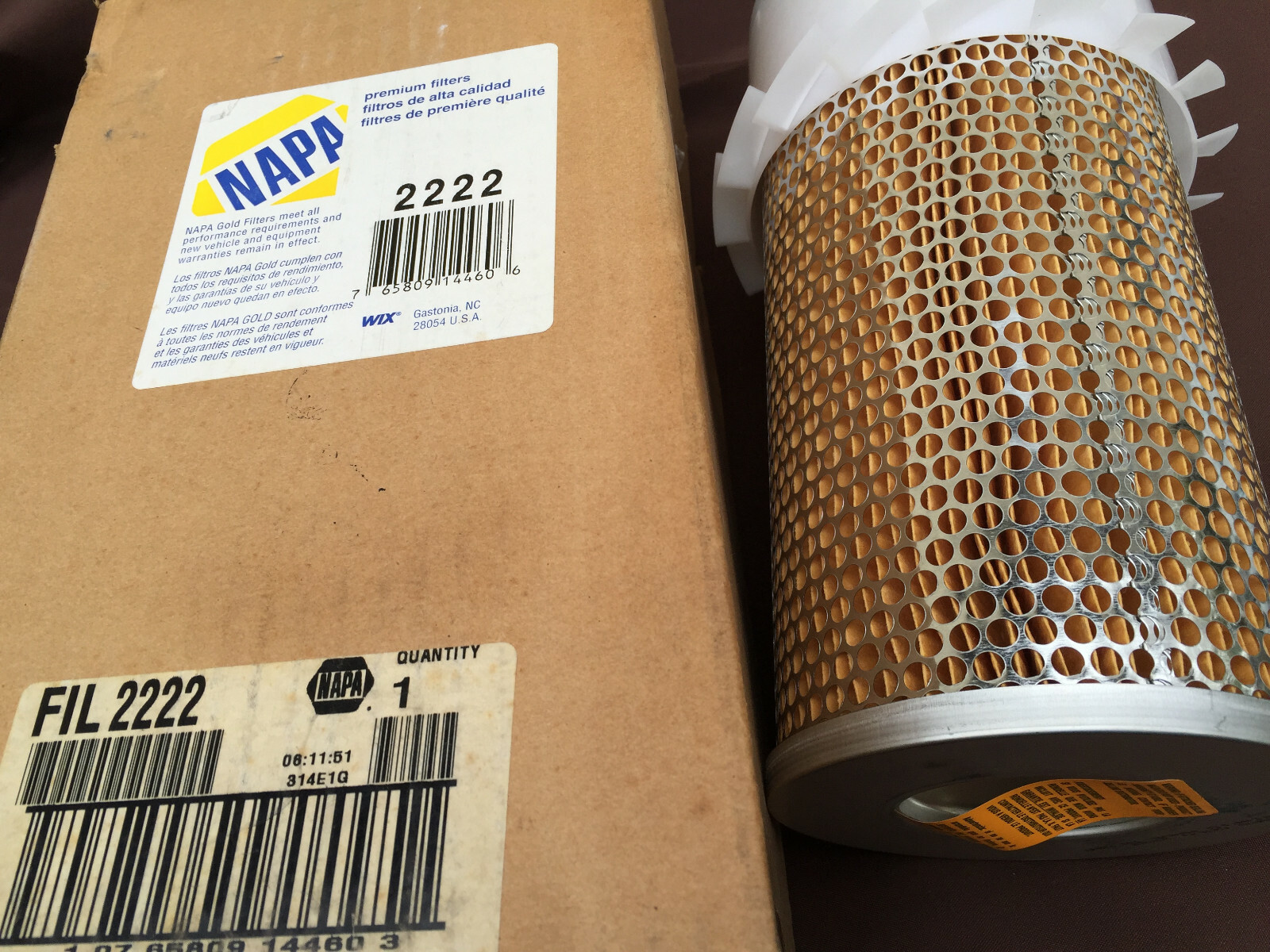 NAPA 2222 - Air filter cross reference