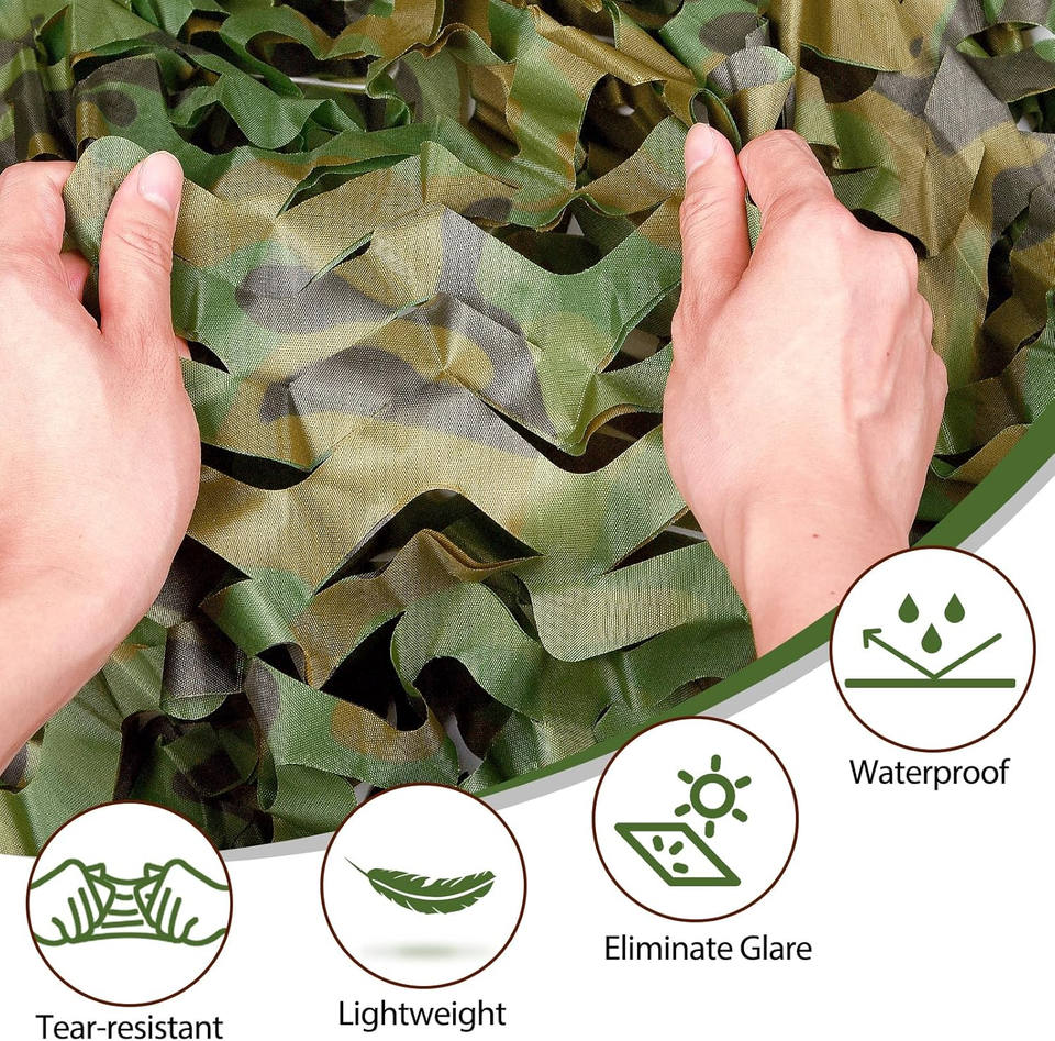 Camo Netting for Hunting, Camping, and Party Decor - Multiple Sizes ...