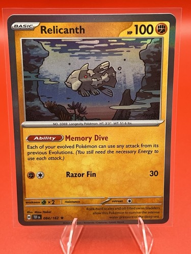 Relicanth - 084/162 - Pokemon TCG Temporal Forces (2024) - NM - Holo ...