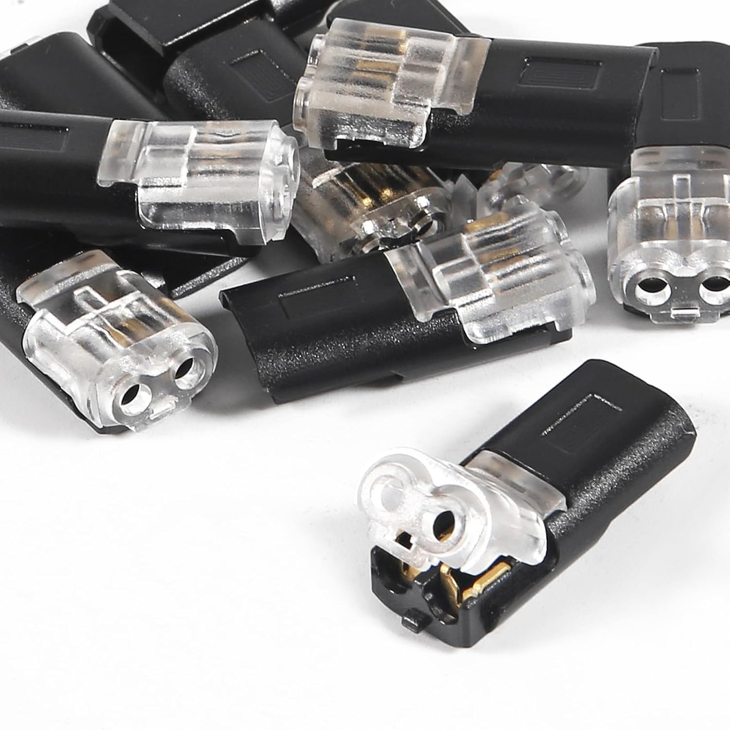 20Pcs Double-Wire Plug-in Connector Led Light Strip Connectors 2 Pin ...