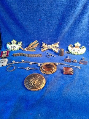 STAMPED 925 SILVER BRACELET + JOB LOT OF COSTUME JEWELLERY ETC BRACELET ...