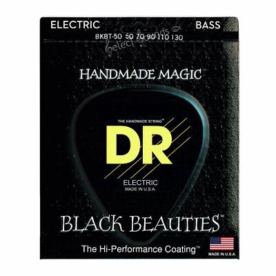 DR BKBT-50/130 Tapered Black Beauties 5-String Bass Guitar Strings | eBay