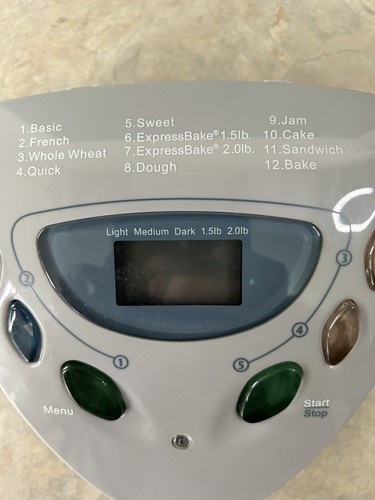 Sunbeam 5891 Automatic Breadmaker Parts: Control Panel -From A Working ...