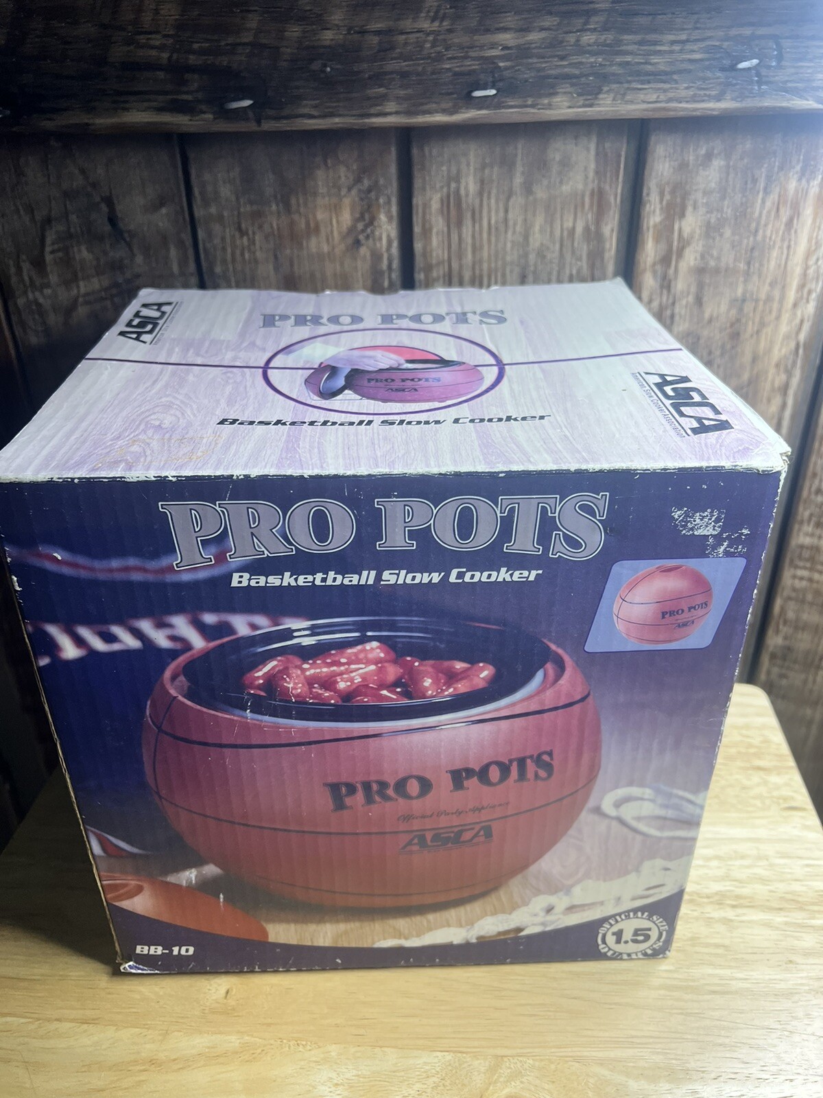 Pro Pots Basketball Slow Cooker Crock Pot Bb10 1.5 Quarts W/lid Rack ...