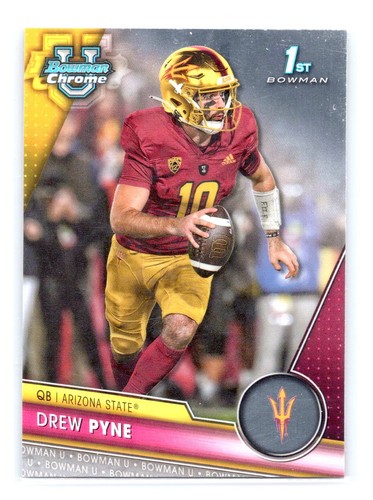 2023 Bowman Univ Chrome #37 Drew Pyne 1st Bowman Arizona State Sun ...