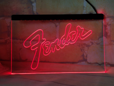Fender Guitars Electric Acoustic Music led Neon Light Sign gift home ...