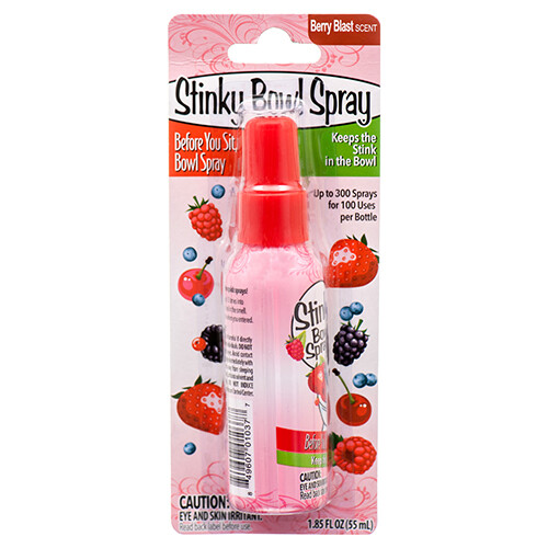 4 Stinky Bowl Spray Odor Preventer Eliminates Bad Smells Berry Blast 1. ...