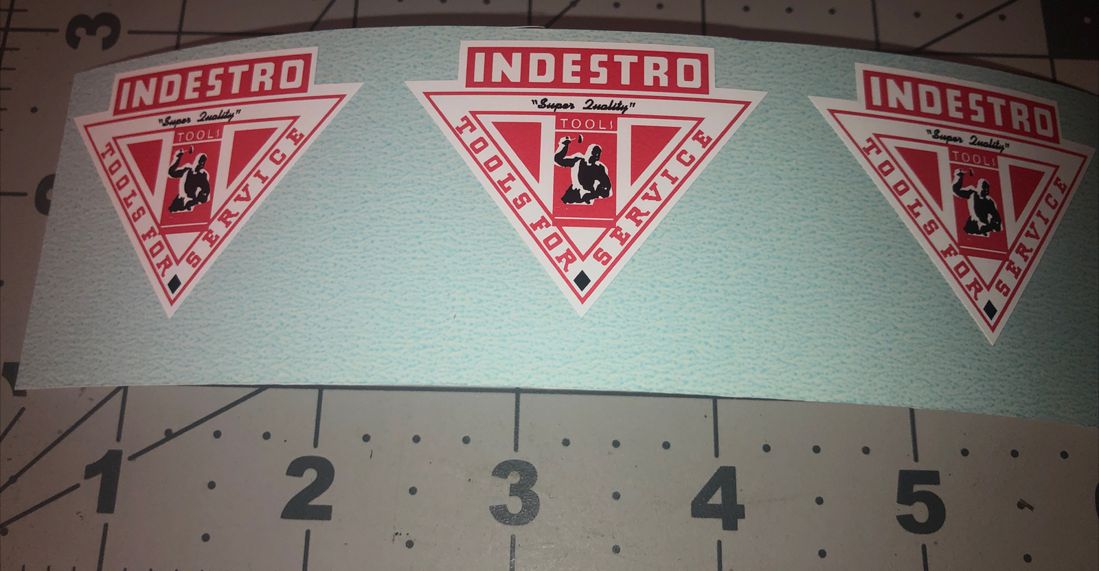 Indestro Tools For Service Box Small Decals Reproduction 1 3/4” Set Of ...