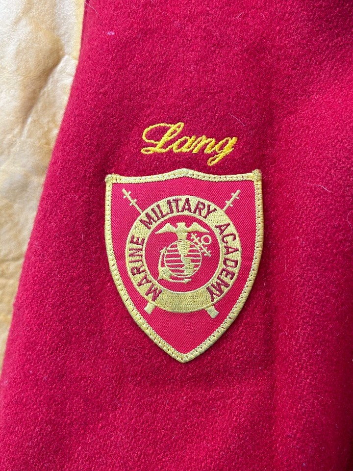 Vintage US Marine Military Academy Cadets Letterman Jacket | eBay