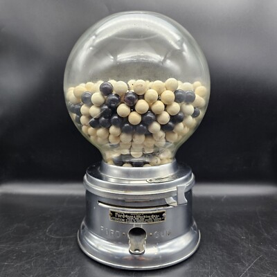 Vintage FORD 1C Penny Gum Gumball Machine AKRON NY Chrome SS | eBay