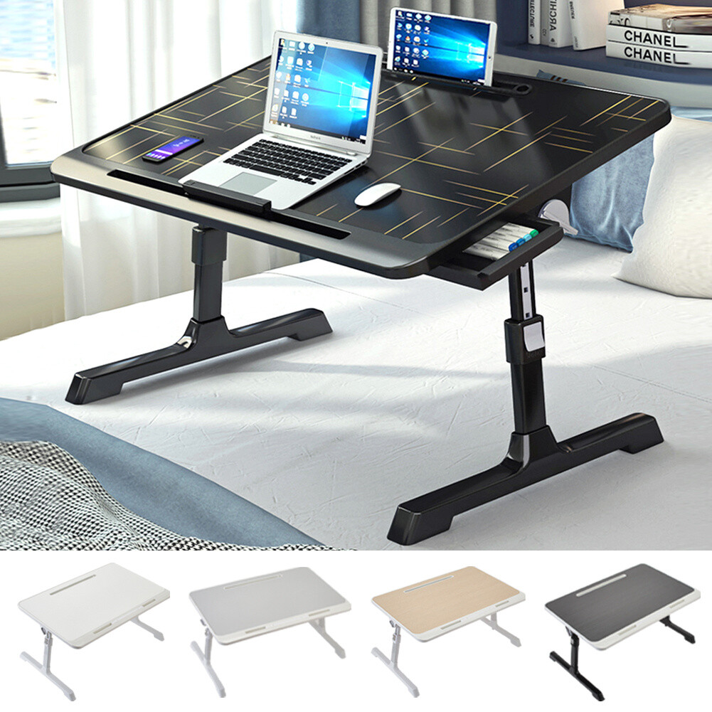 Folding Laptop Stand Desk Adjustable Computer Table Portable Sofa ...