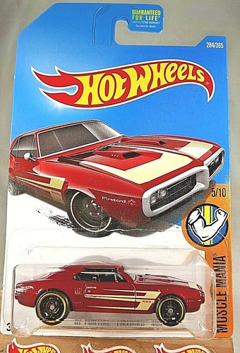 2017 Hot Wheels #284 Muscle Mania5/10 '67 PONTIAC FIREBIRD 400 Dark Red ...