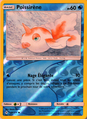 carte Pokémon 48/214 Poissirène - REVERSE SL10 - Soleil et Lune ...