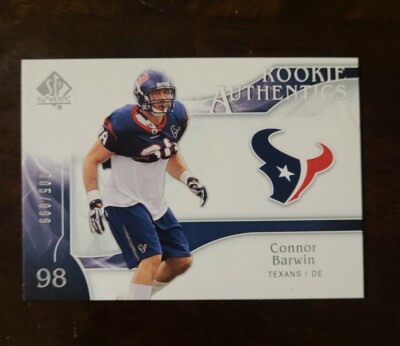 2009 SP Authentic Connor Barwin RC #270 Rookie /999 Houston Texans ...