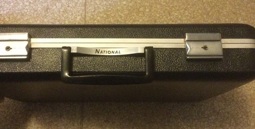 Vintage National black plastic briefcase | eBay Australia