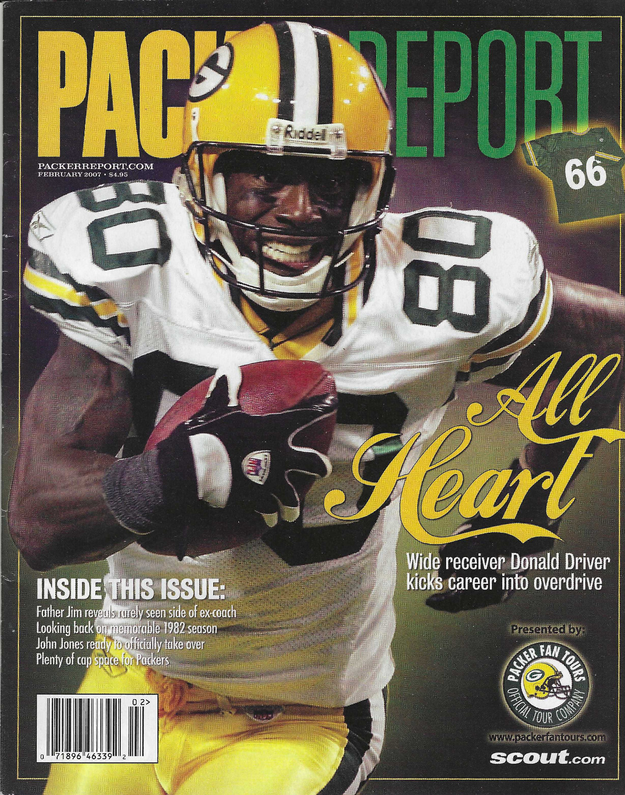 CLEAN FEBRUARY 2007 PACKER REPORT MAGAZINE DONALD DRIVER GREEN BAY ...