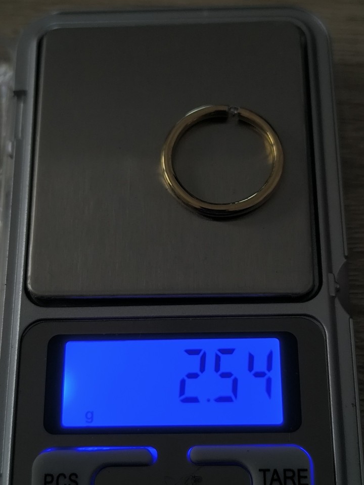 Solitär Spannring * Ring Gold 585 massiv 2,5 g mit Stein | eBay.de