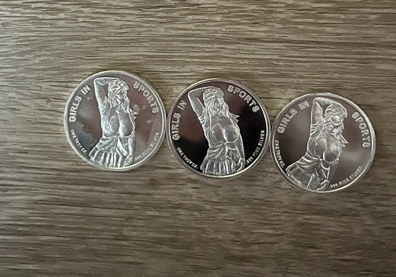 Three 1 oz. .999 Fine Nude Silver Coins (Girls In Sports) | eBay
