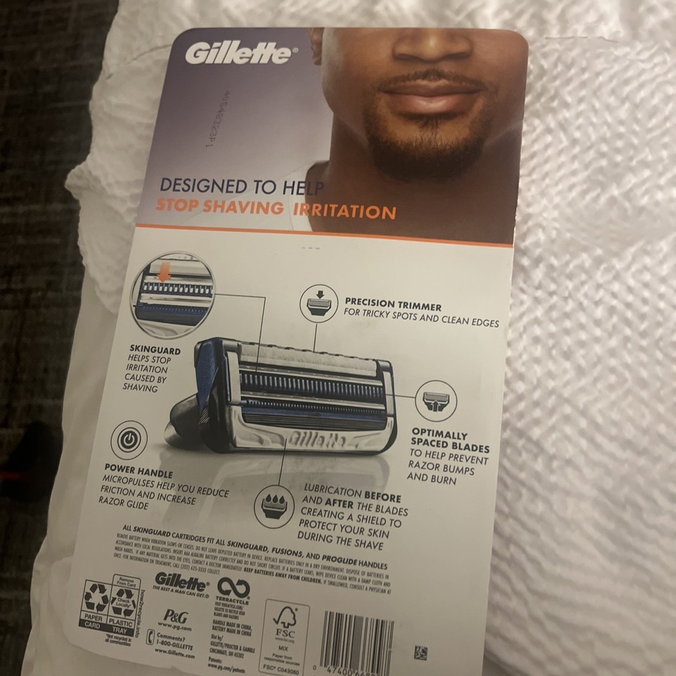 Gillette SkinGuard Power Men's Razor Handle + 13 Blade Refills NEW ...