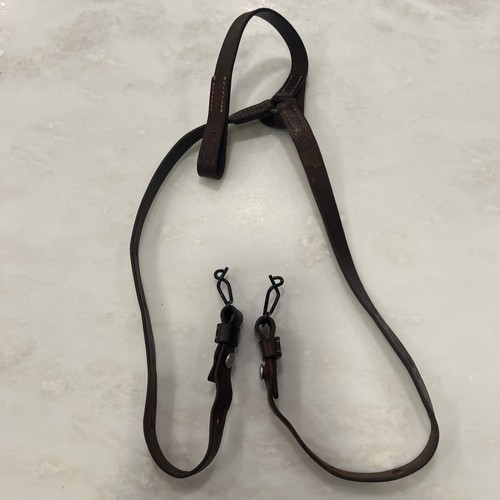 1940 WW2 WWII Swiss Army Military Leather Y Straps Stamped SATTLER ...