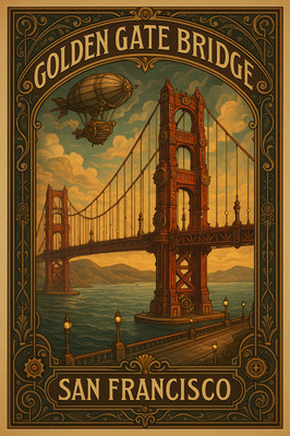 Golden Gate Bridge Poster - San Francisco Art Print 24x36 | eBay