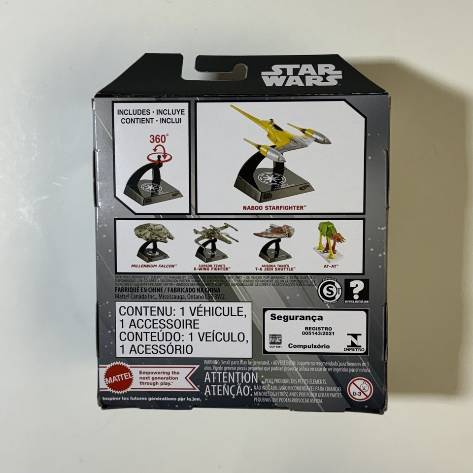 Star Wars Hot Wheels Starships Select Naboo Starfighter #26 NEW SEALED ...