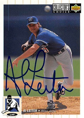 Al Leiter autographed baseball card (Toronto Blue Jays, FT) 1994 Upper ...